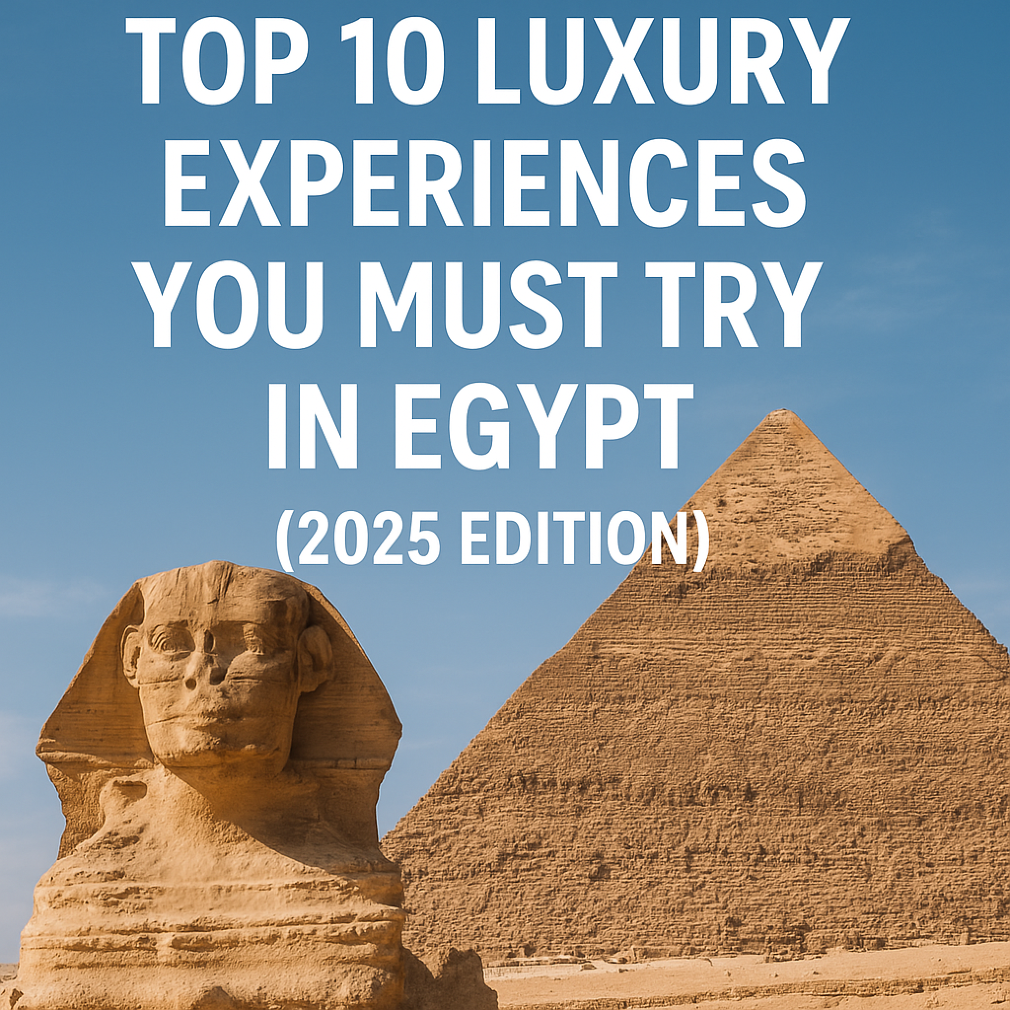 Top 10 Luxury Experiences You Must Try in Egypt (2026 Edition) - Delta ...